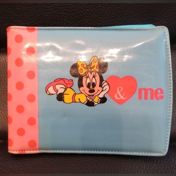 Disney | Bags | Vintage Disney Minnie N Me Plastic Wallet | Poshmark
